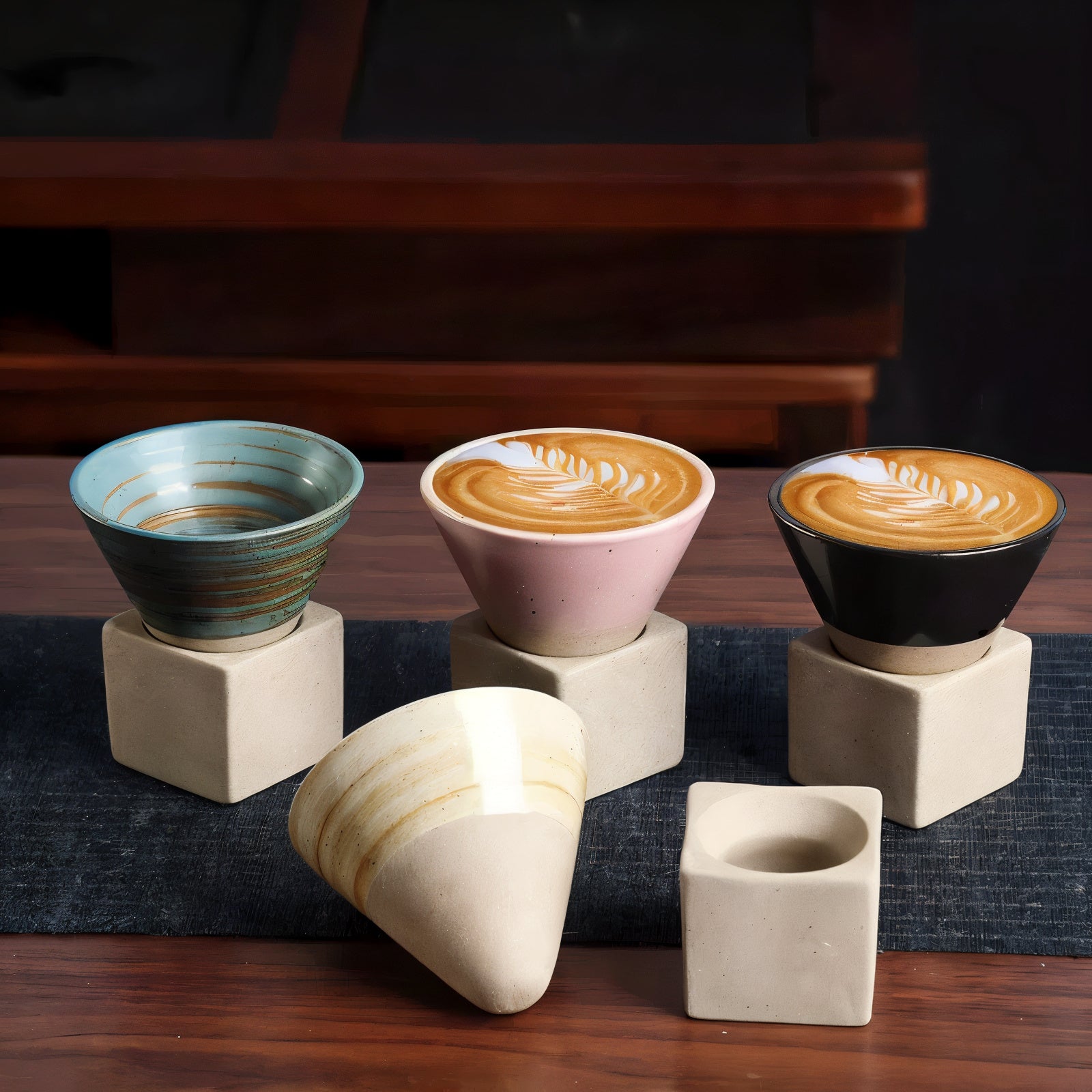 Vintage Espresso Cups - Cone Shaped With Ceramic Holder - Espresso Mugs ...